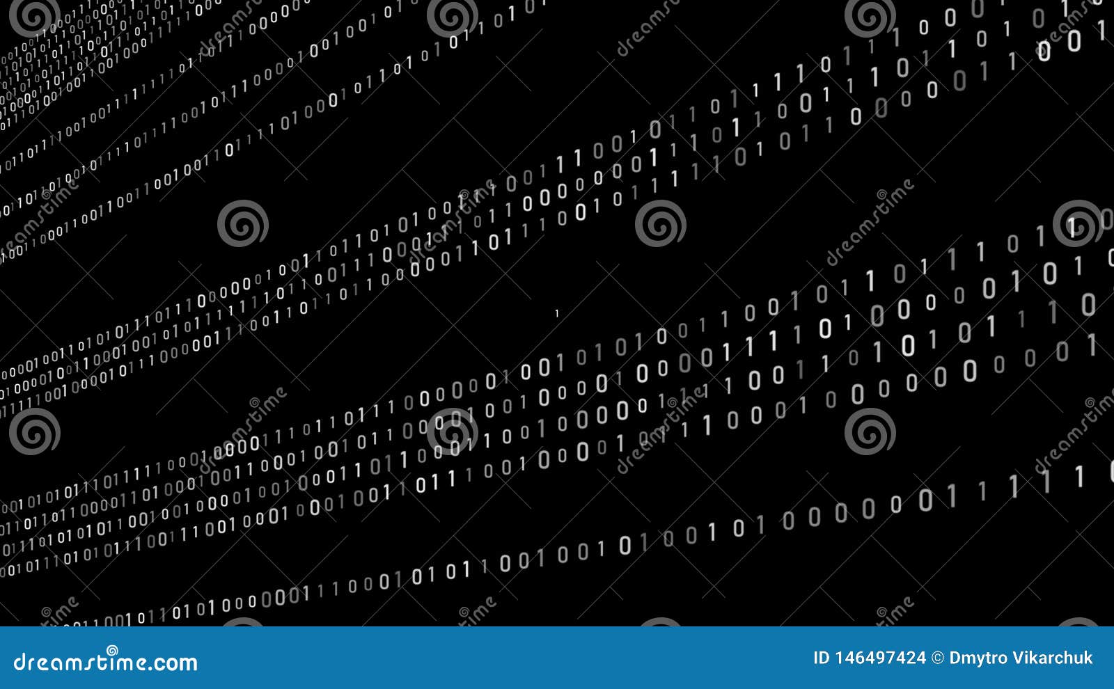 Abstract Technology Binary Code Background. Computer Code. Digital Flow ...