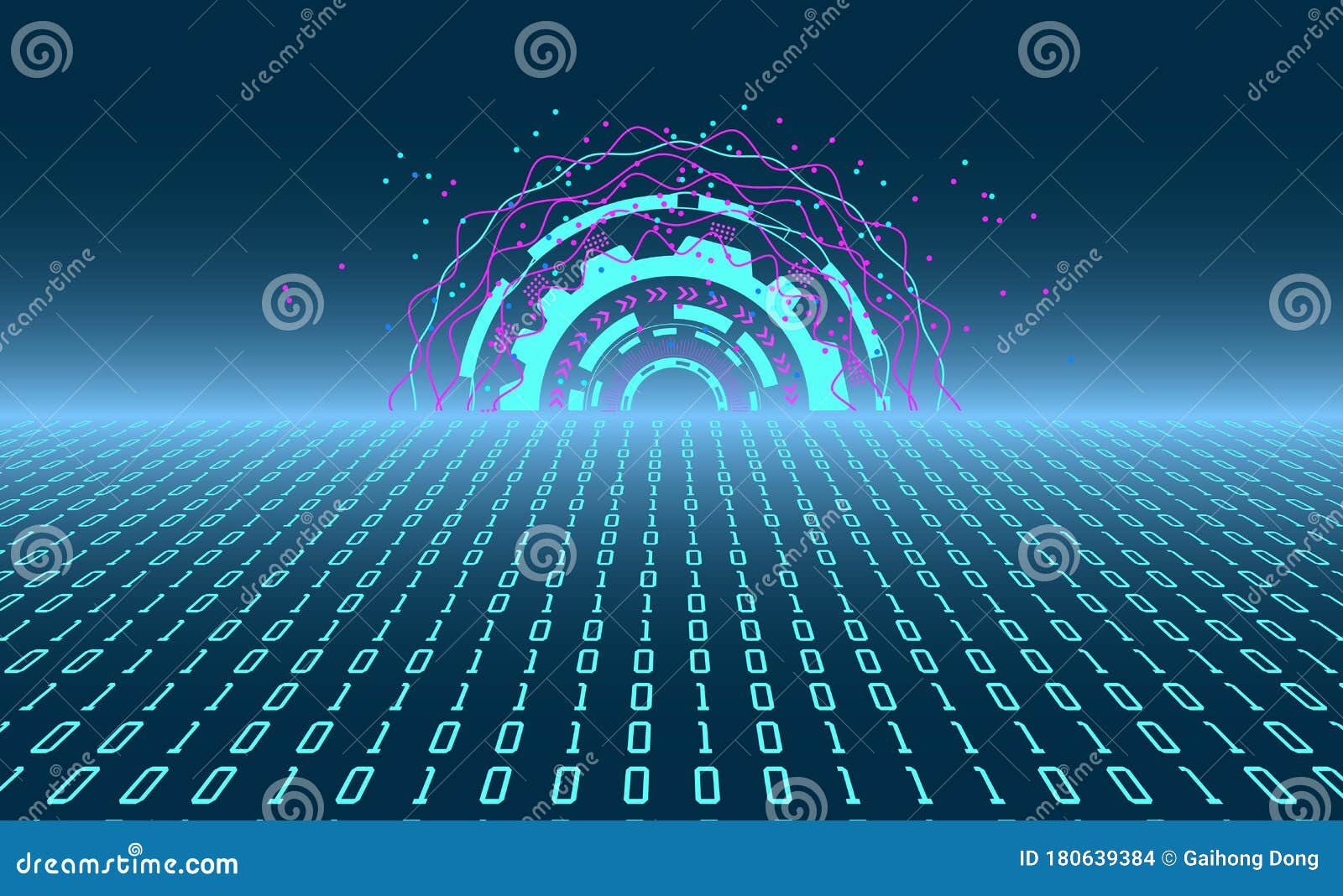 Abstract Technology Binary Code Backgrounddigital Binary Data And Secure Data Concept With
