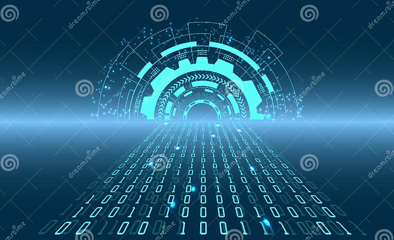 Abstract Technology Binary Code Background.Digital Binary Data and Secure Data Concept with ...