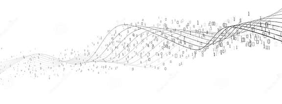 Abstract Technology Binary Code Background.Digital Binary Data and ...