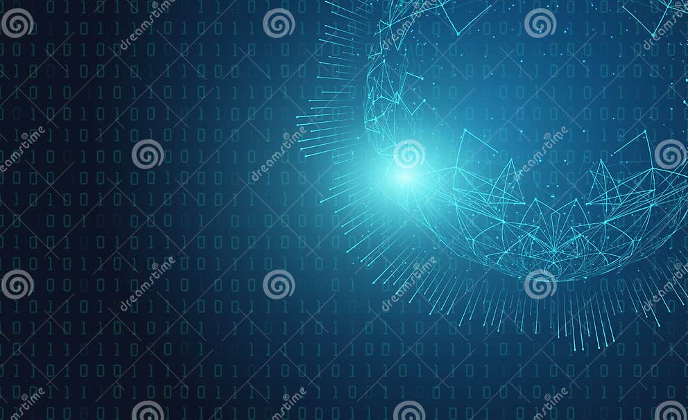 Abstract Technology Binary Code Background.Digital Binary Data and Secure Data Concept with ...