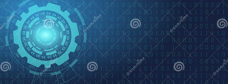 Abstract Technology Binary Code Background.Digital Binary Data and ...