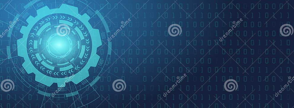 Abstract Technology Binary Code Background.Digital Binary Data and ...