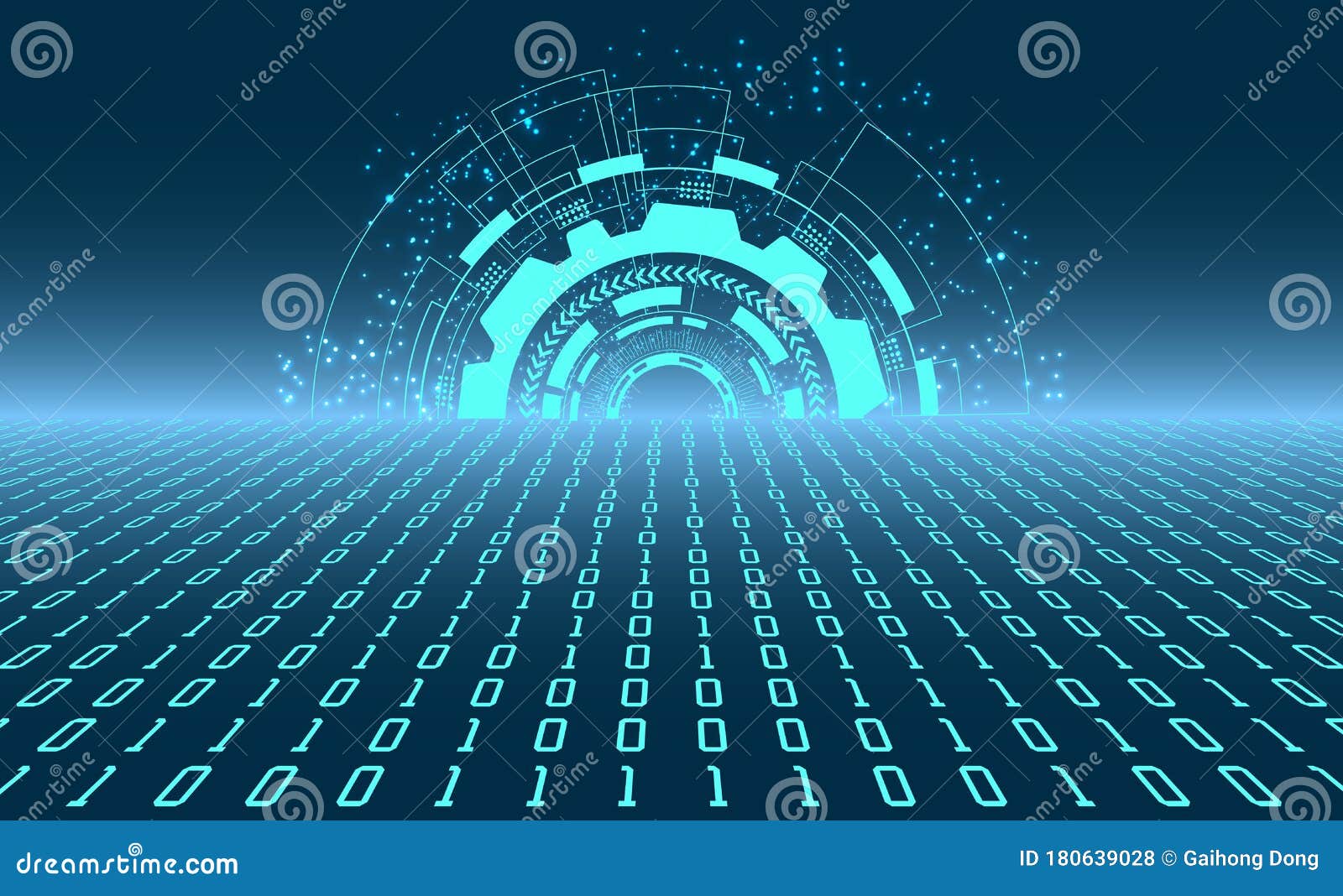 Abstract Technology Binary Code Background.Digital Binary Data and ...
