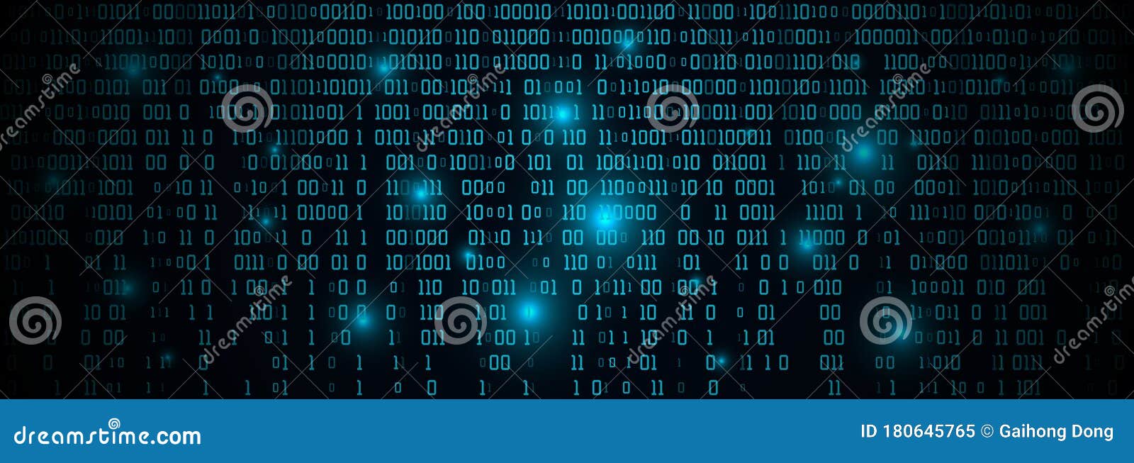 Abstract Technology Binary Code Background.Digital Binary Data and ...