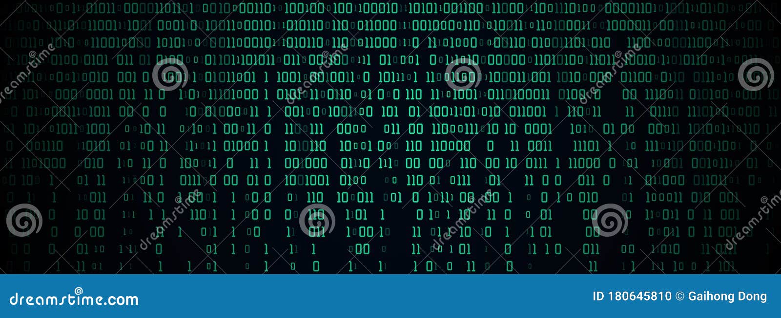 Abstract Technology Binary Code Background.Digital Binary Data and ...