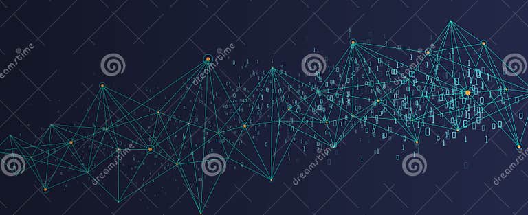 Abstract Technology Binary Code Background.Digital Binary Data and ...