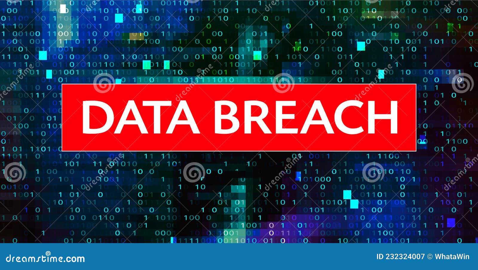 Abstract Technology Binary Code Dark Red Background. Cyber Attack, Ransomware, Malware ...