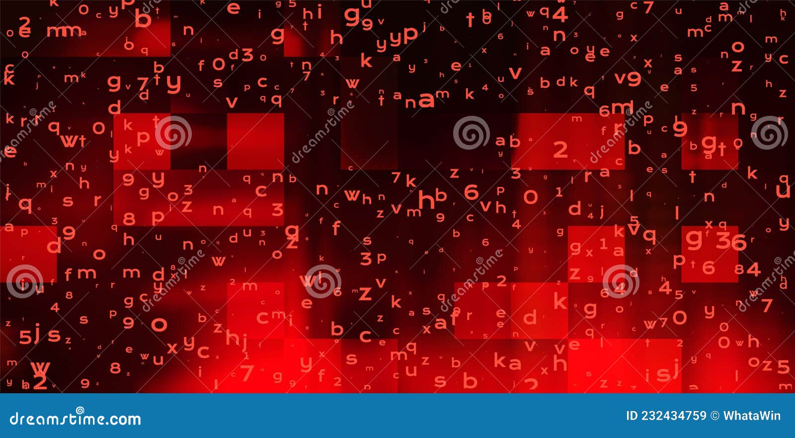 Abstract Technology Binary Code Dark Red Background. Cyber Attack ...