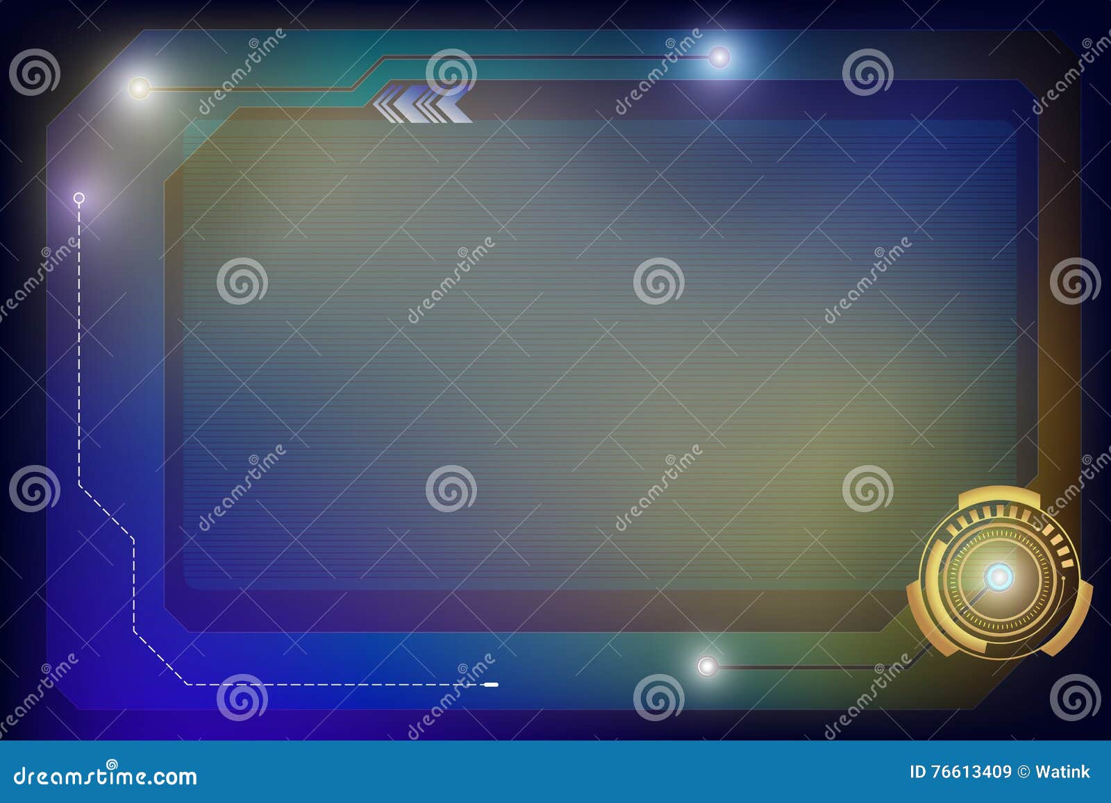 Abstract Technology Blue Background Glow in Dark Stock Illustration ...