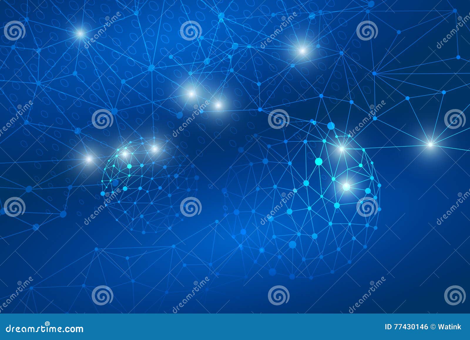 Abstract Technology Blue Background Glow in Dark Stock Illustration ...