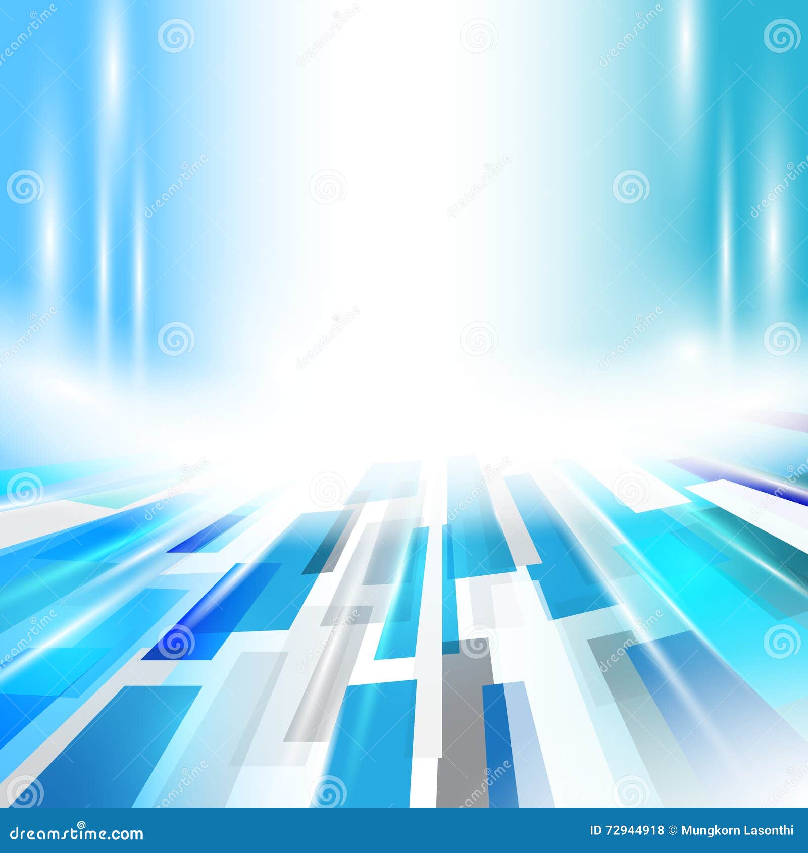 Abstract Technology Blue Background. Modern Rectangle Geometric Stock ...