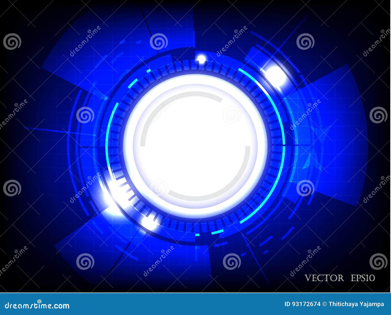 Abstract Technology Blue Colored Background with Bright Flare.vector ...