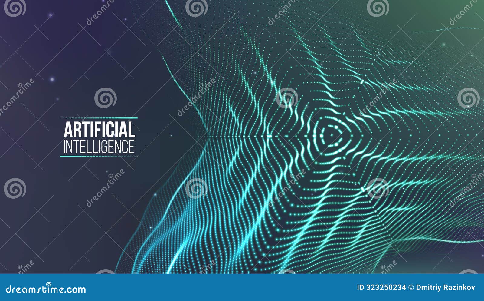 Abstract Technology with Blue Neon Wireframes Stock Photo - Image of ...