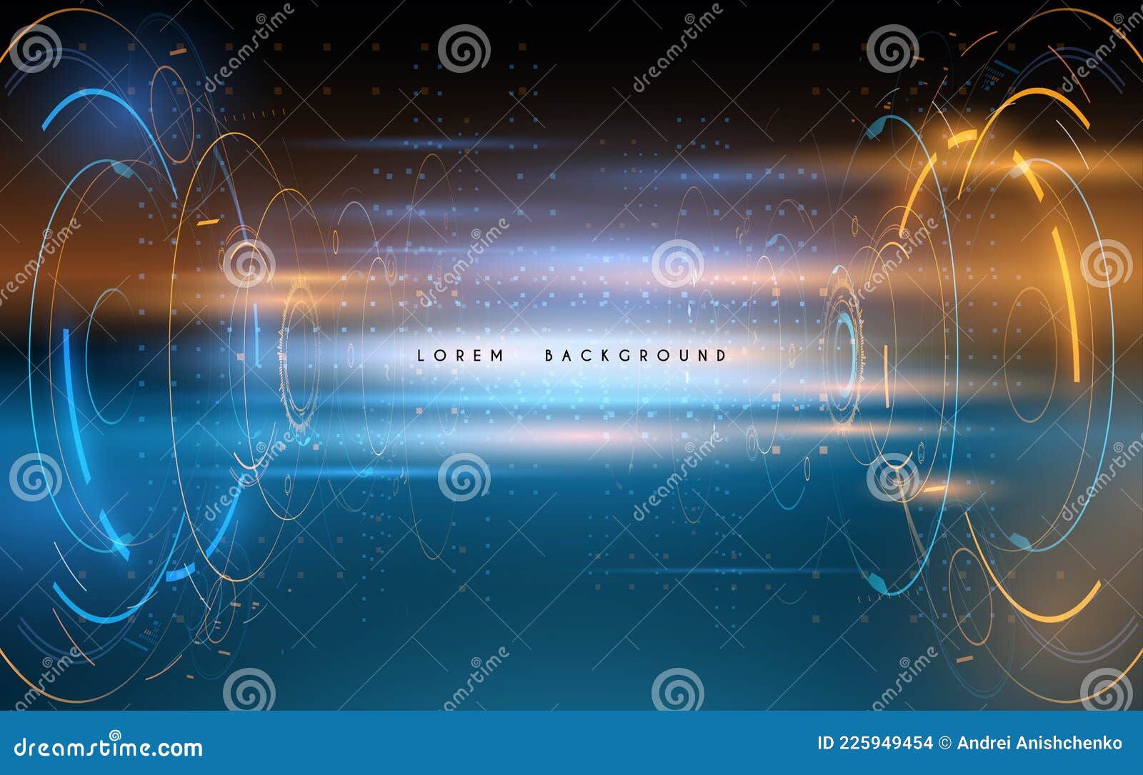 Abstract Technology Blue and Yellow Background Stock Vector ...