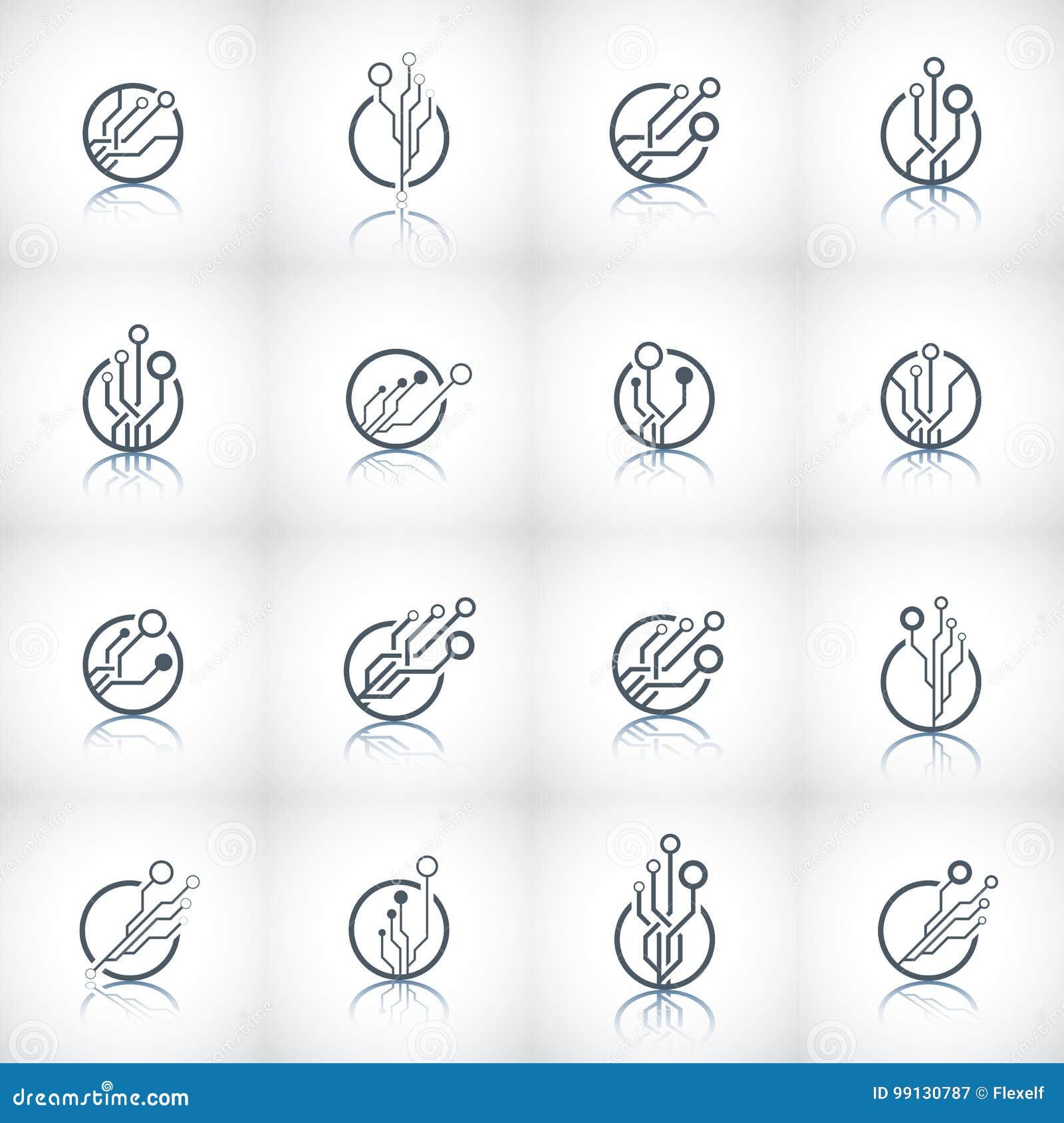 Abstract technology logo. stock vector. Illustration of frame - 99130787