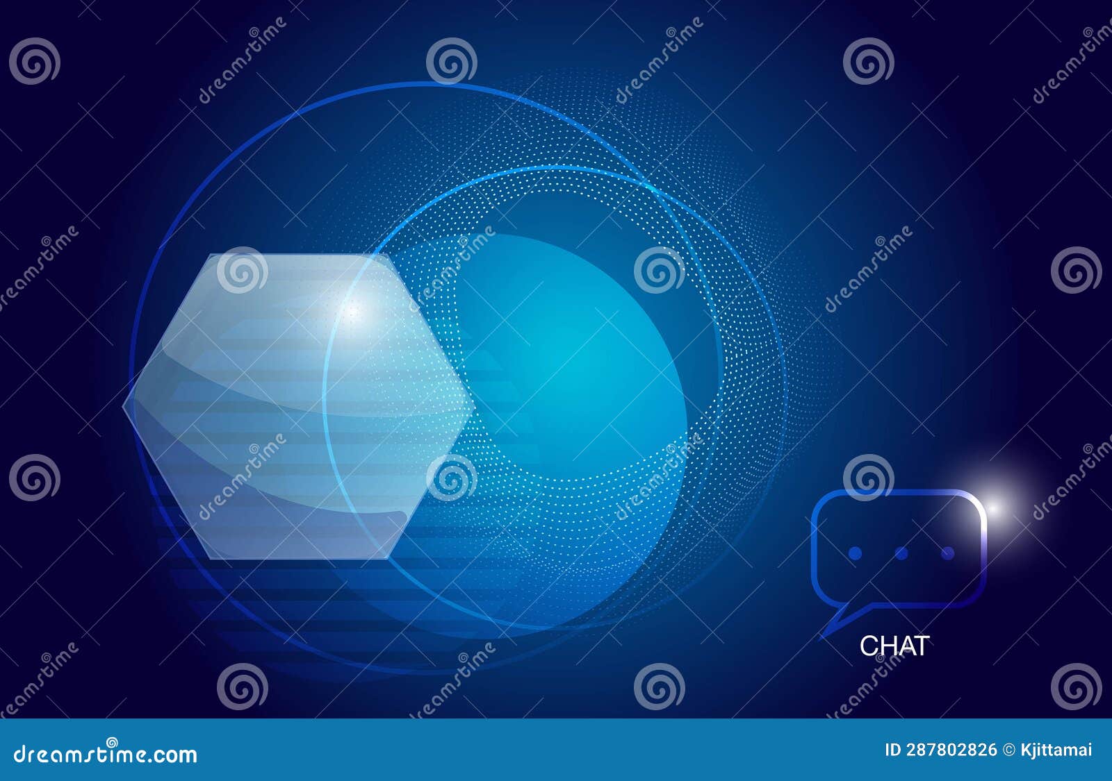 Abstract Technology and Chatbot Bubble Stock Illustration ...