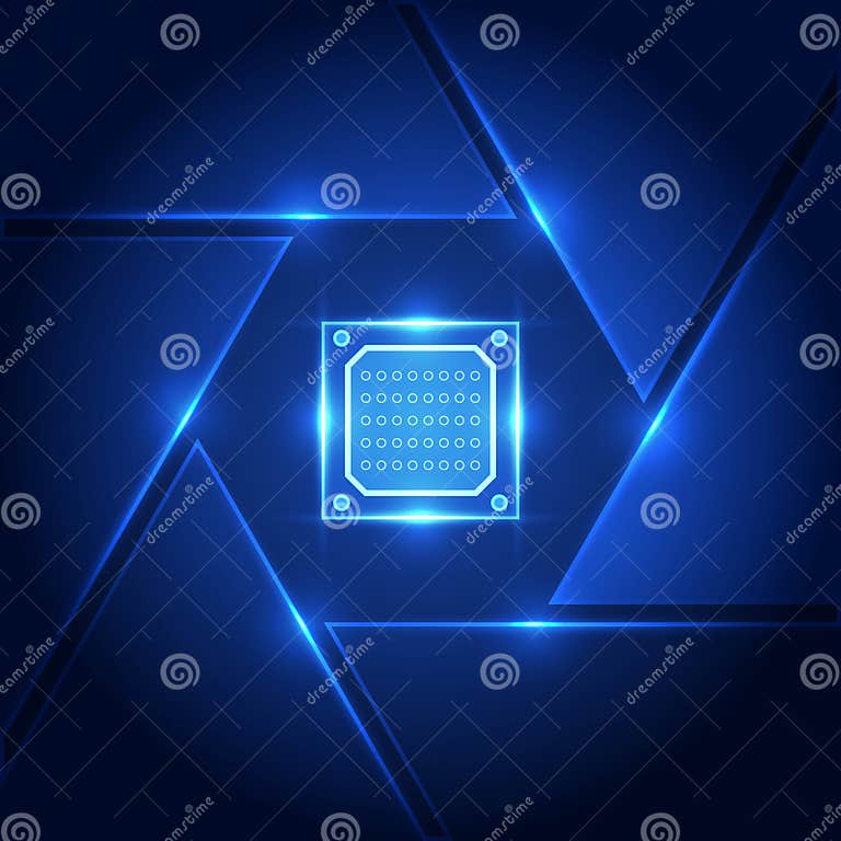 Abstract Technology Chip Processor Background Circuit Board and Code ...