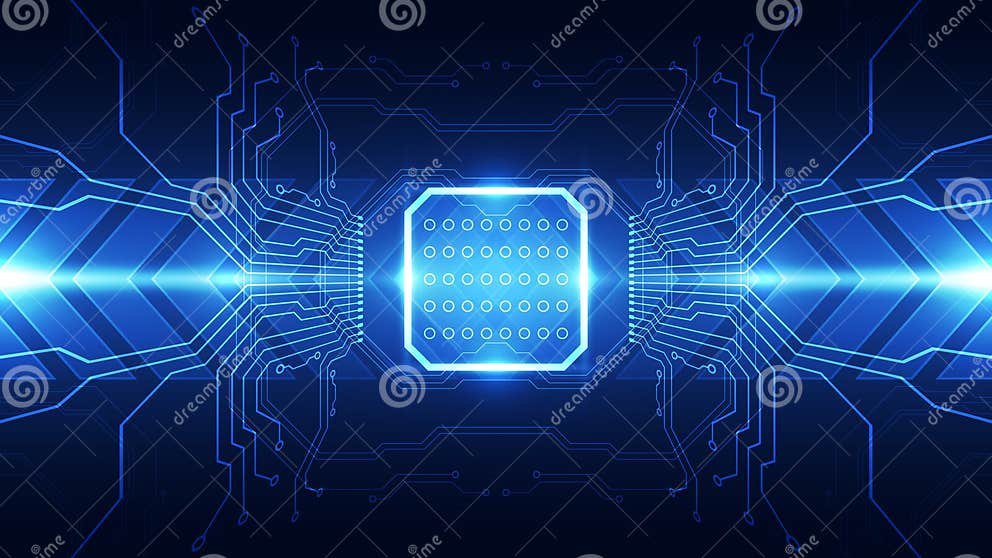 Abstract Technology Chip Processor Background Circuit Board and Code ...