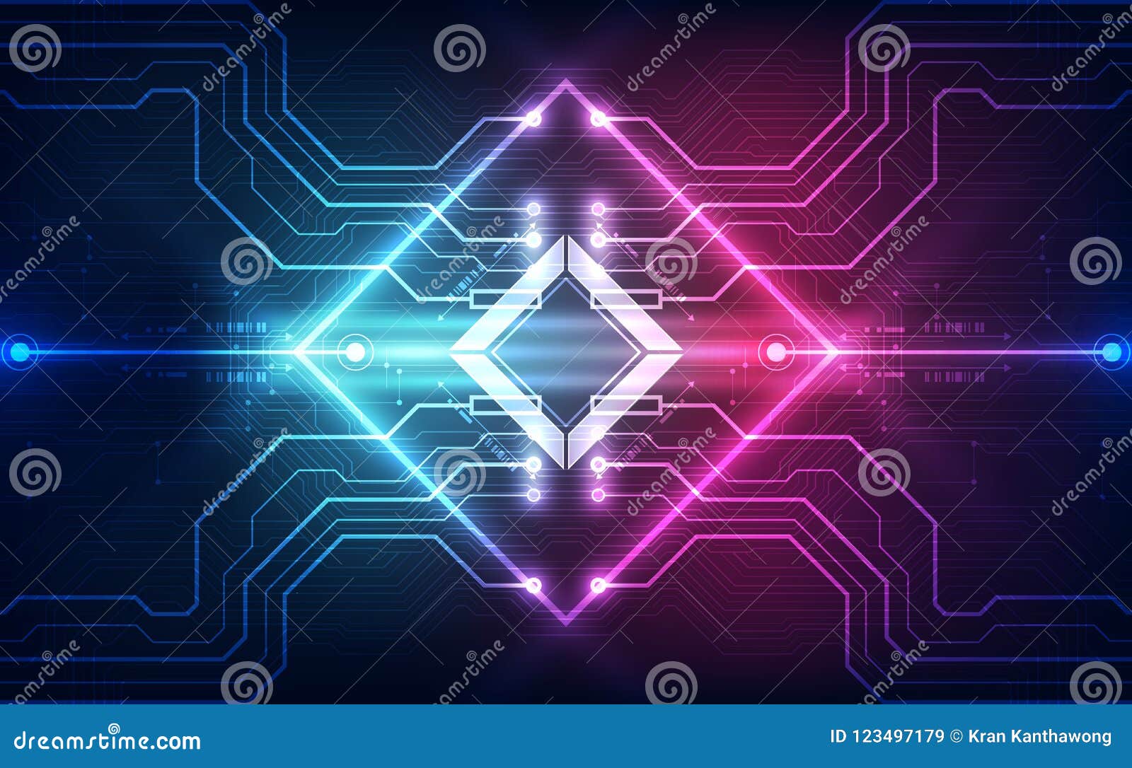 Abstract Technology Chip Processor Background Circuit Board And Code ...