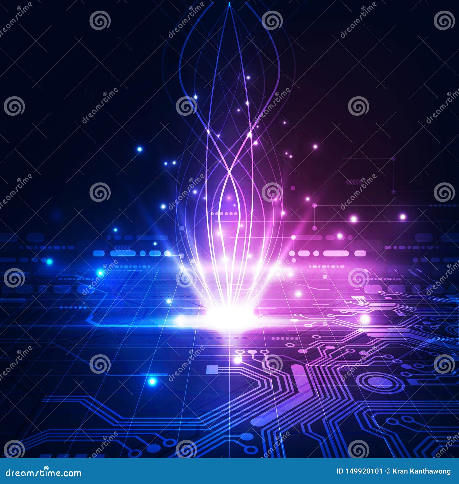 Abstract Technology Chip Processor Background Circuit Board and Html ...