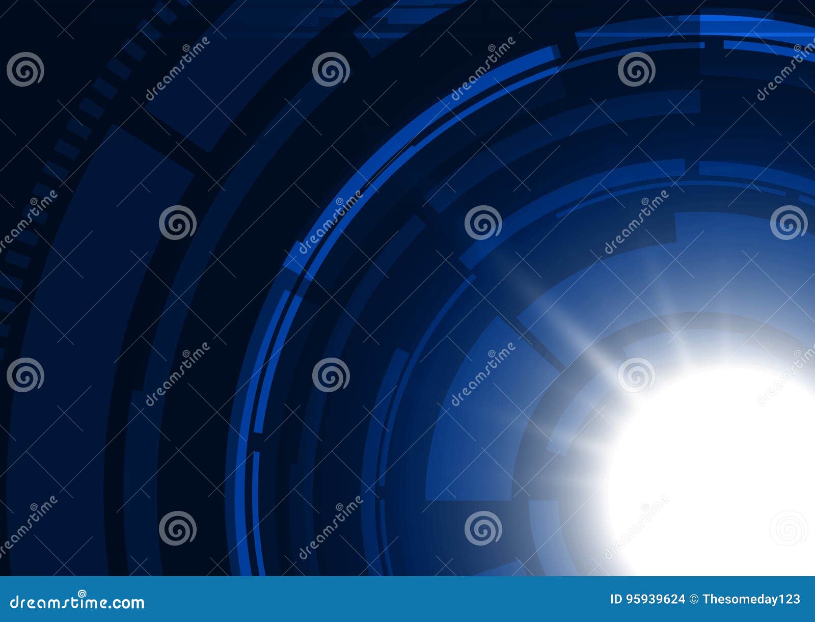 Abstract Technology Circles Vector Background Stock Vector ...