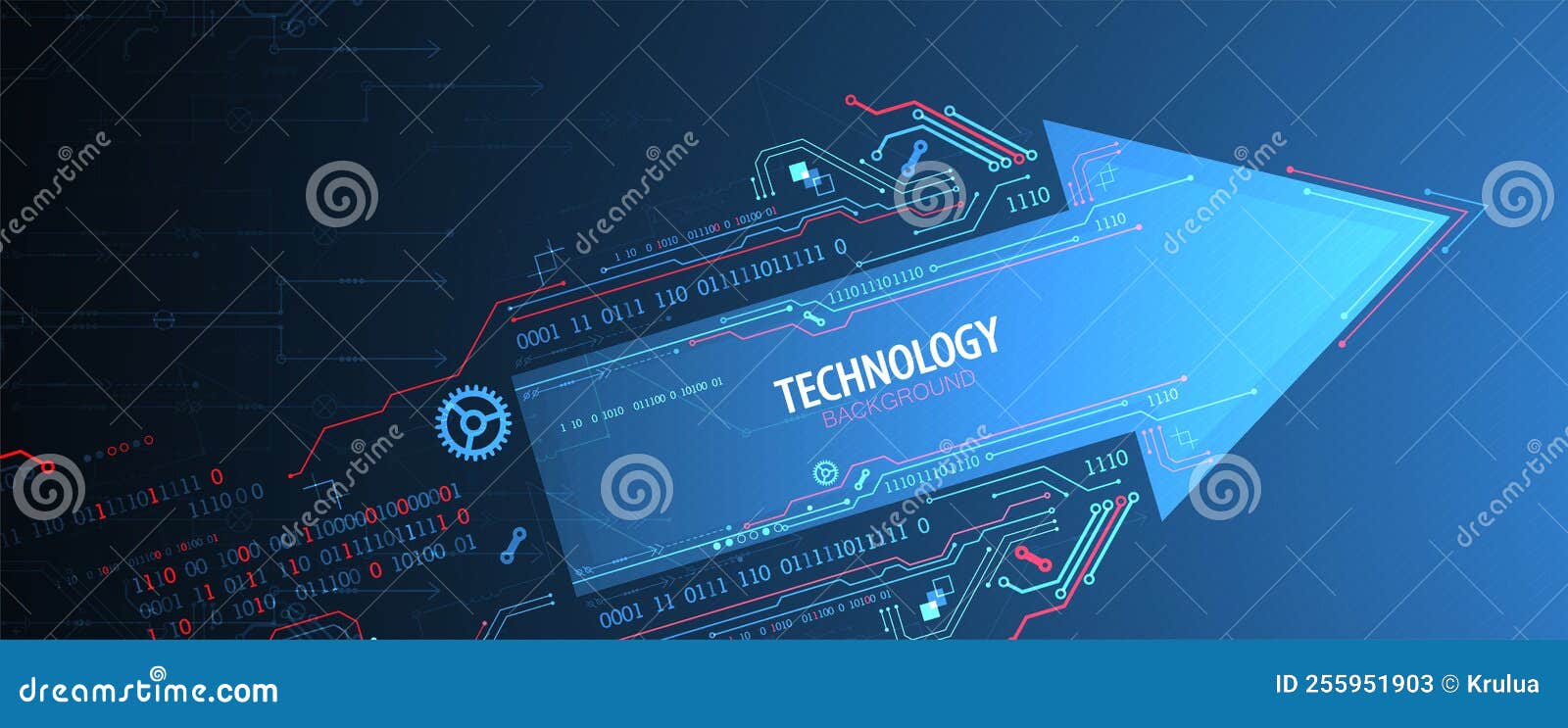 Abstract Technology Circuit Board. Communication Concept. Arrow Theme ...