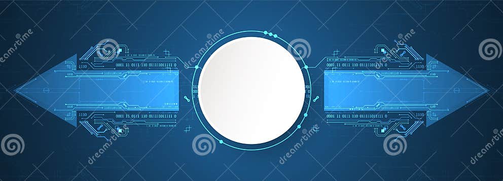 Abstract Technology Circuit Board. Communication Concept. Arrow Theme ...
