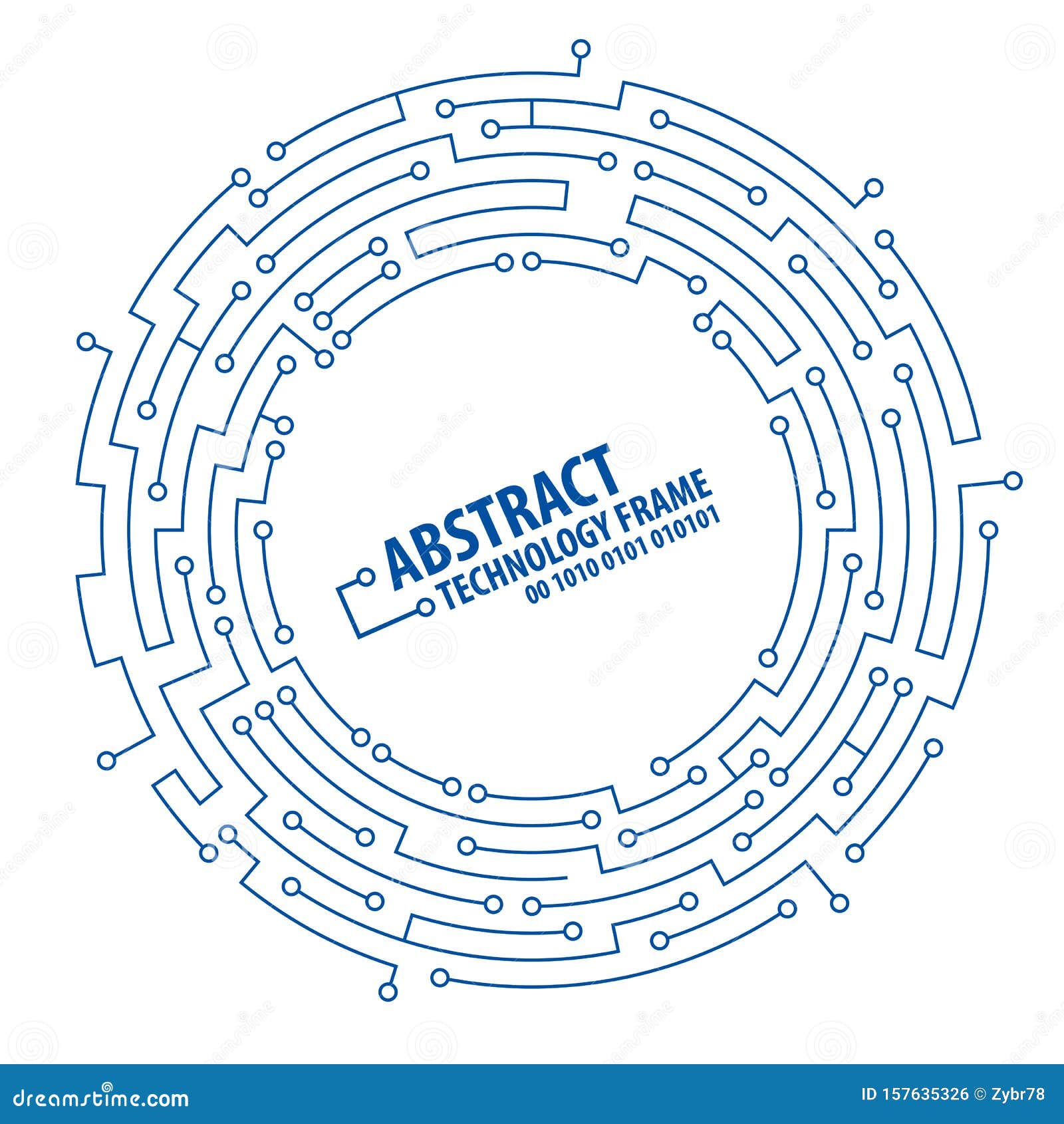 Abstract Technology Round Frame Stock Vector - Illustration of abstract ...