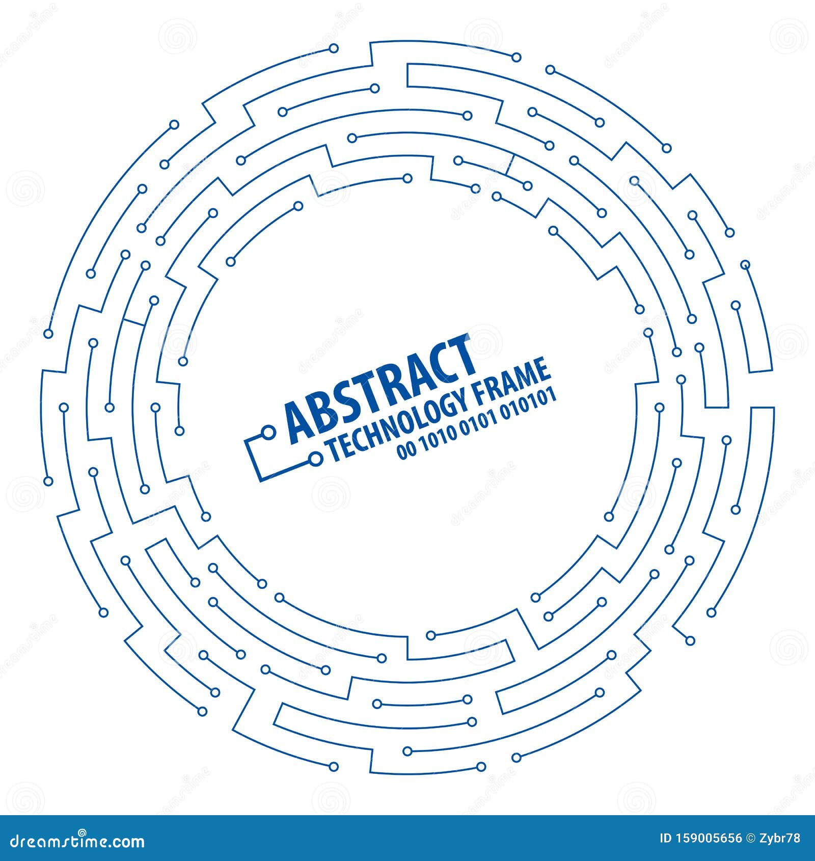 Abstract Technology Round Frame Stock Vector - Illustration of ...