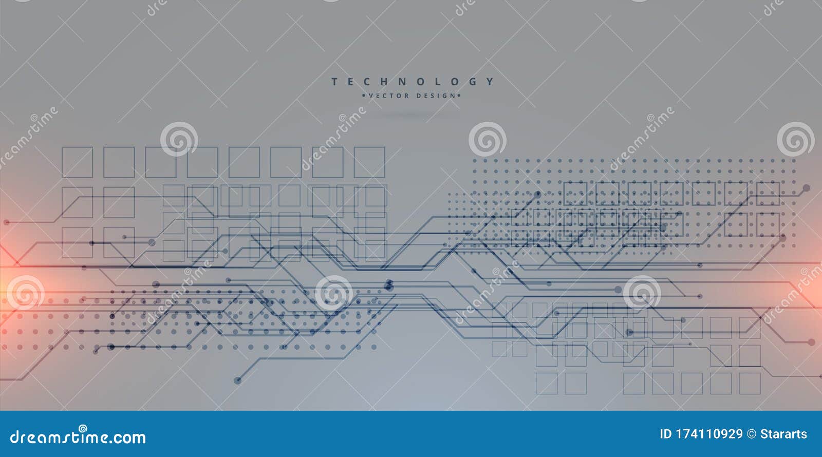 Abstract Technology Circuit Lines Gray Background Design Stock Vector ...