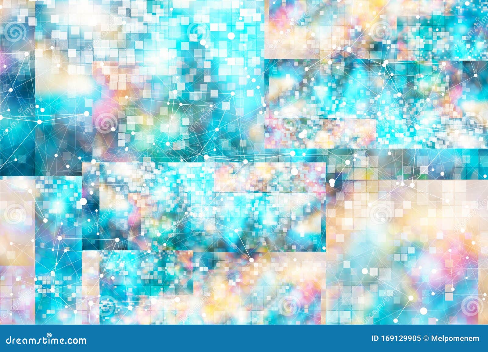 Abstract Technology Collage Background Stock Illustration ...