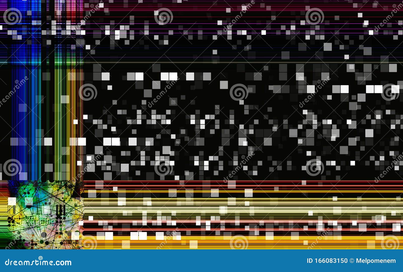 Abstract Technology Collage Background Stock Photo - Image of neon ...