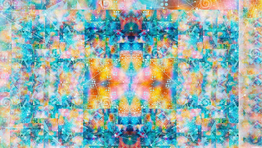 Abstract Technology Collage Background Stock Illustration ...