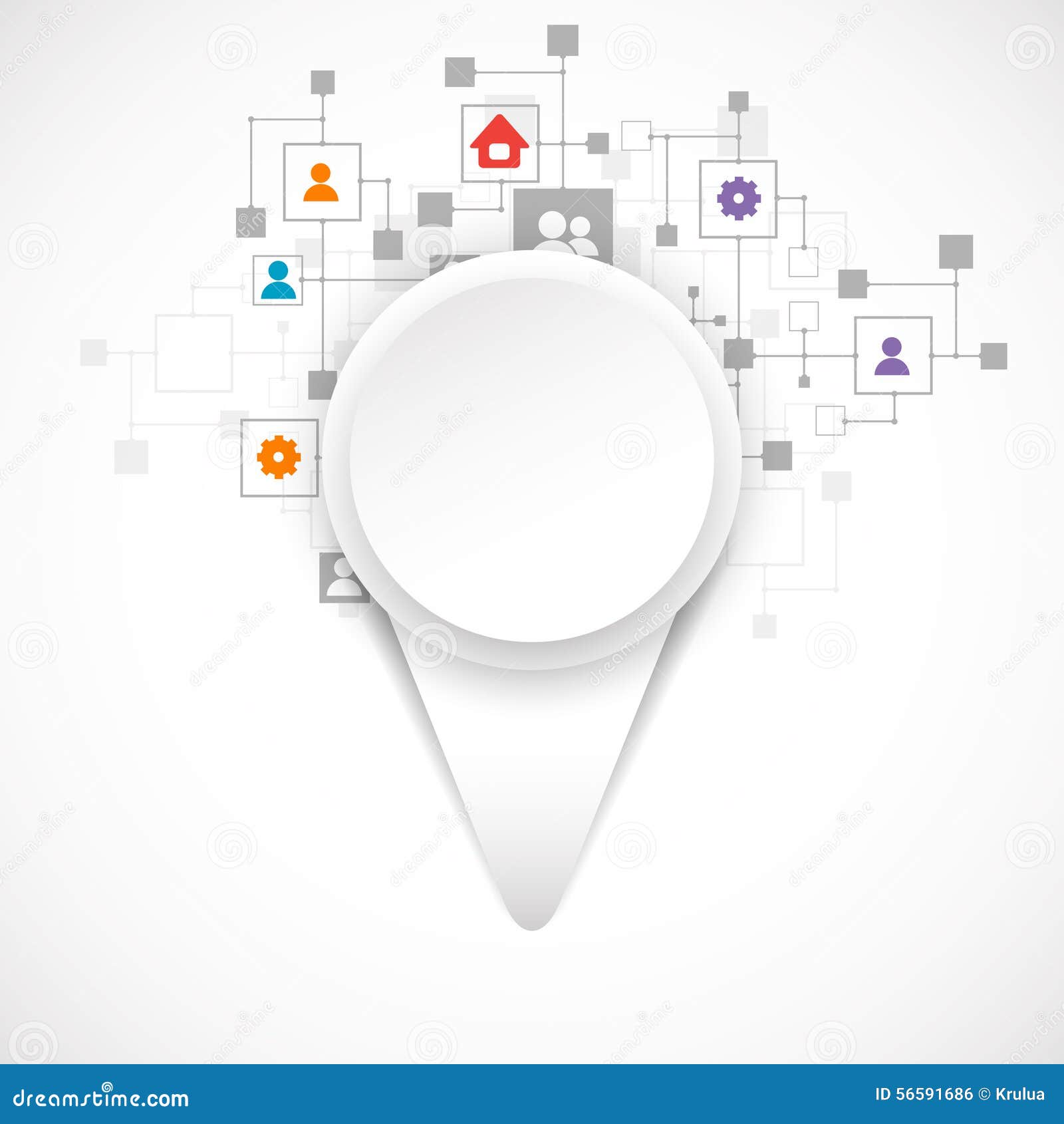 Two Color Pointer Vector Icon From Cursor Concept. Isolated Blue ...