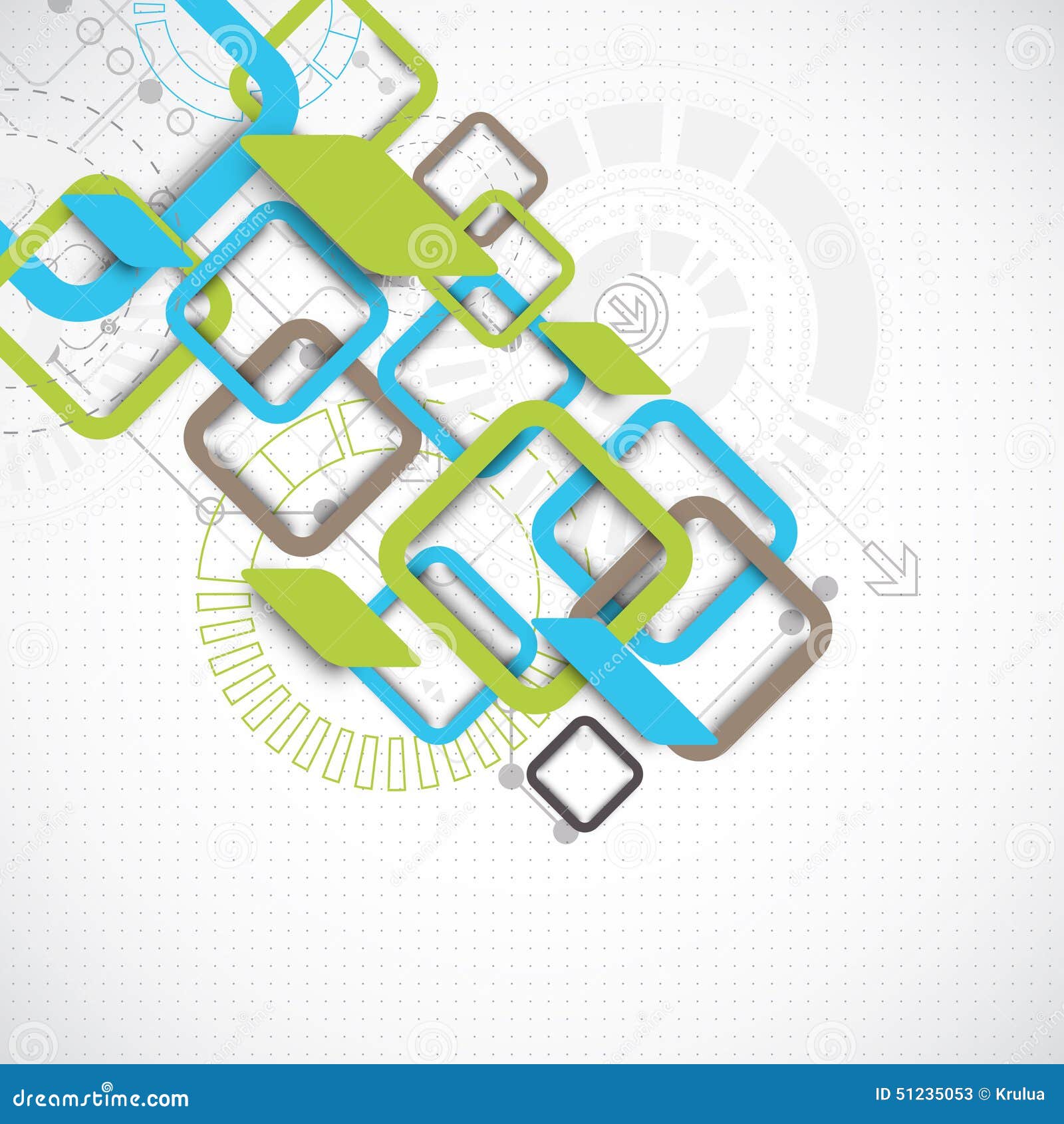 Abstract Technology Color Square Background Stock Vector - Illustration ...