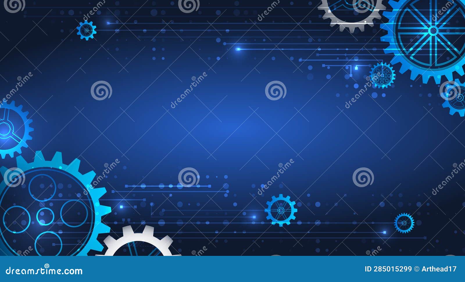 Abstract Technology Communication, Vector Illustration. Futuristic ...