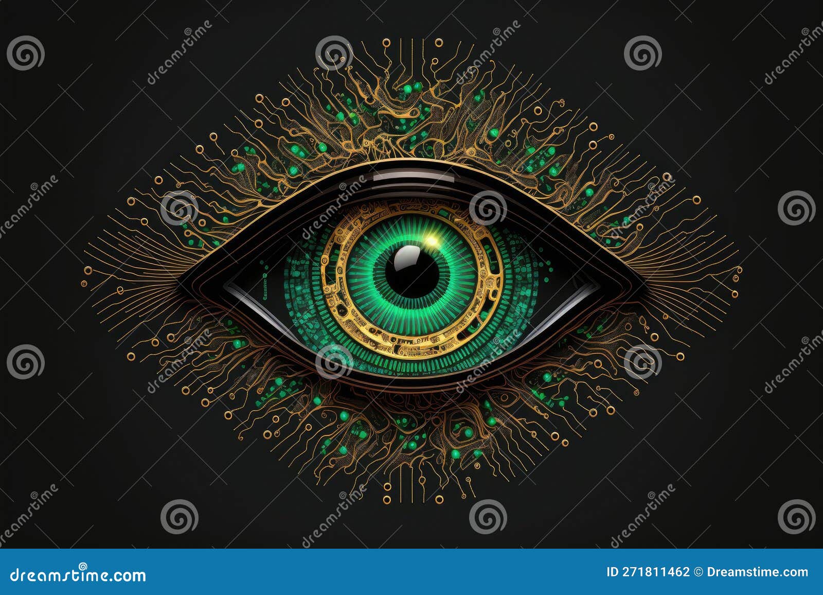 Abstract Technology Computer Art in Eyesight from Circuit Board Ship ...