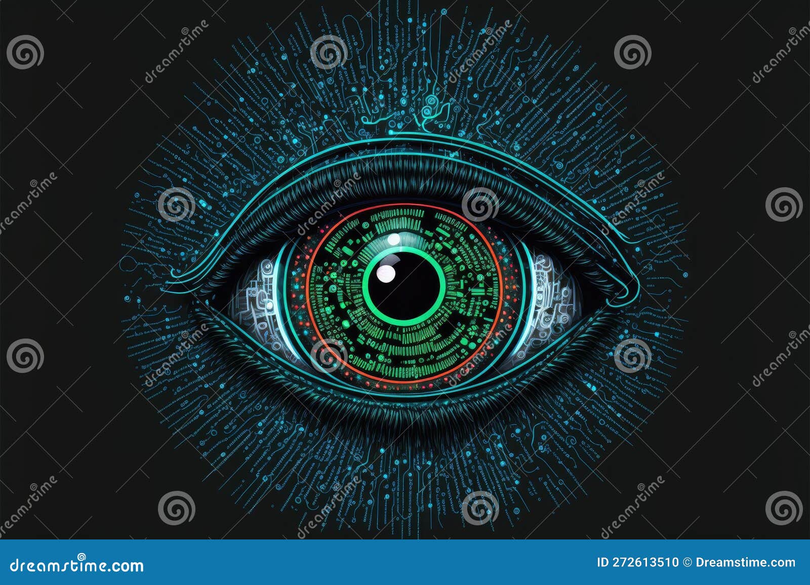 Abstract Technology Computer Art in Eyesight from Circuit Board Ship ...