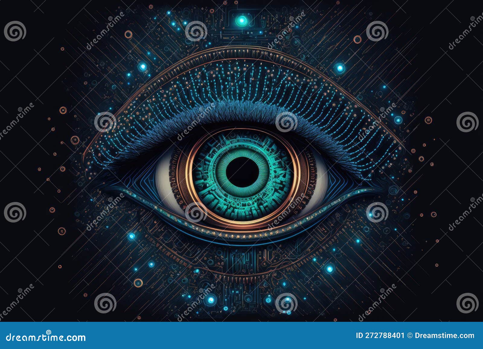 Abstract Technology Computer Art in Eyesight from Circuit Board Ship ...