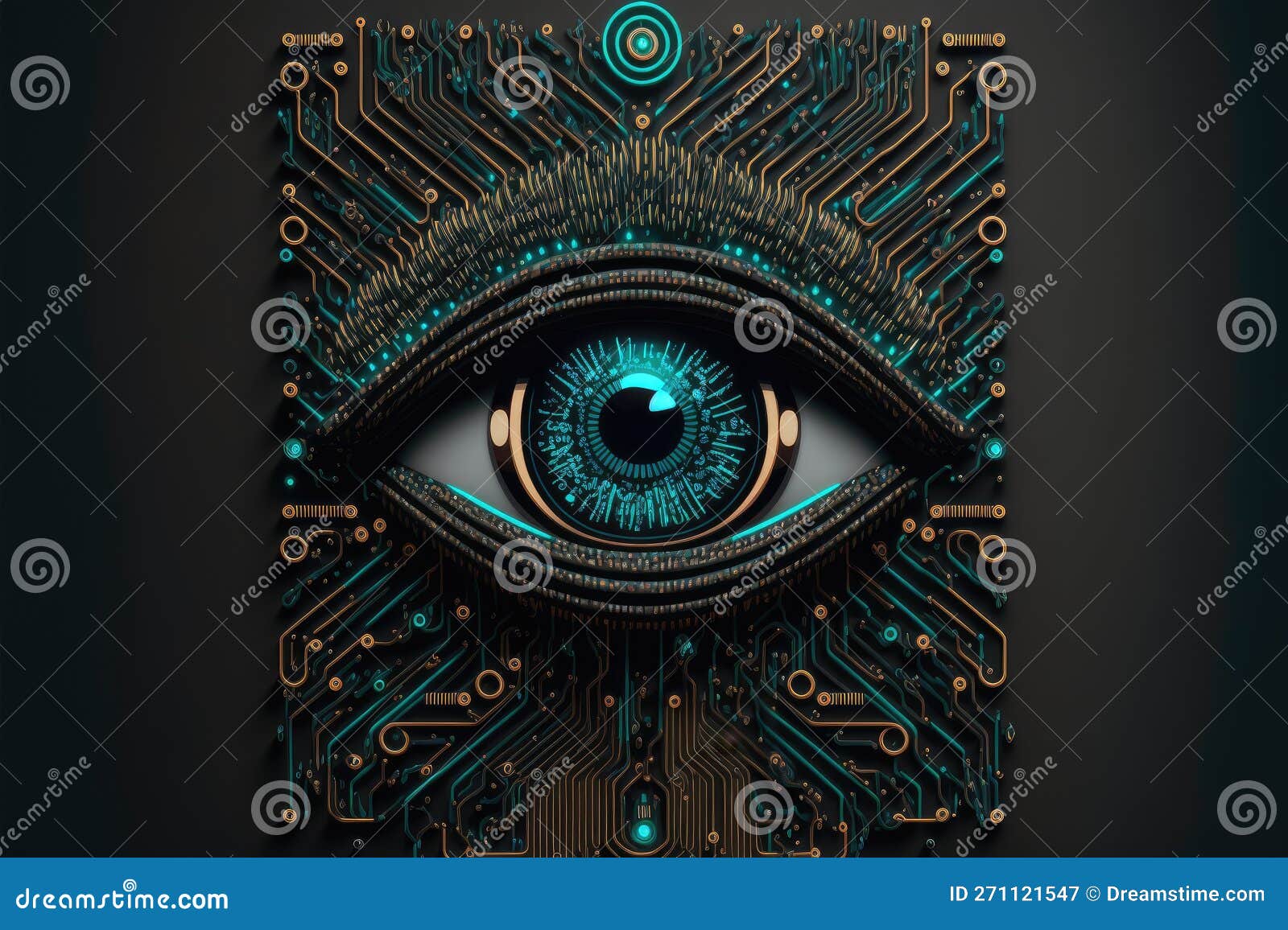 Abstract Technology Computer Art in Eyesight from Circuit Board Ship ...