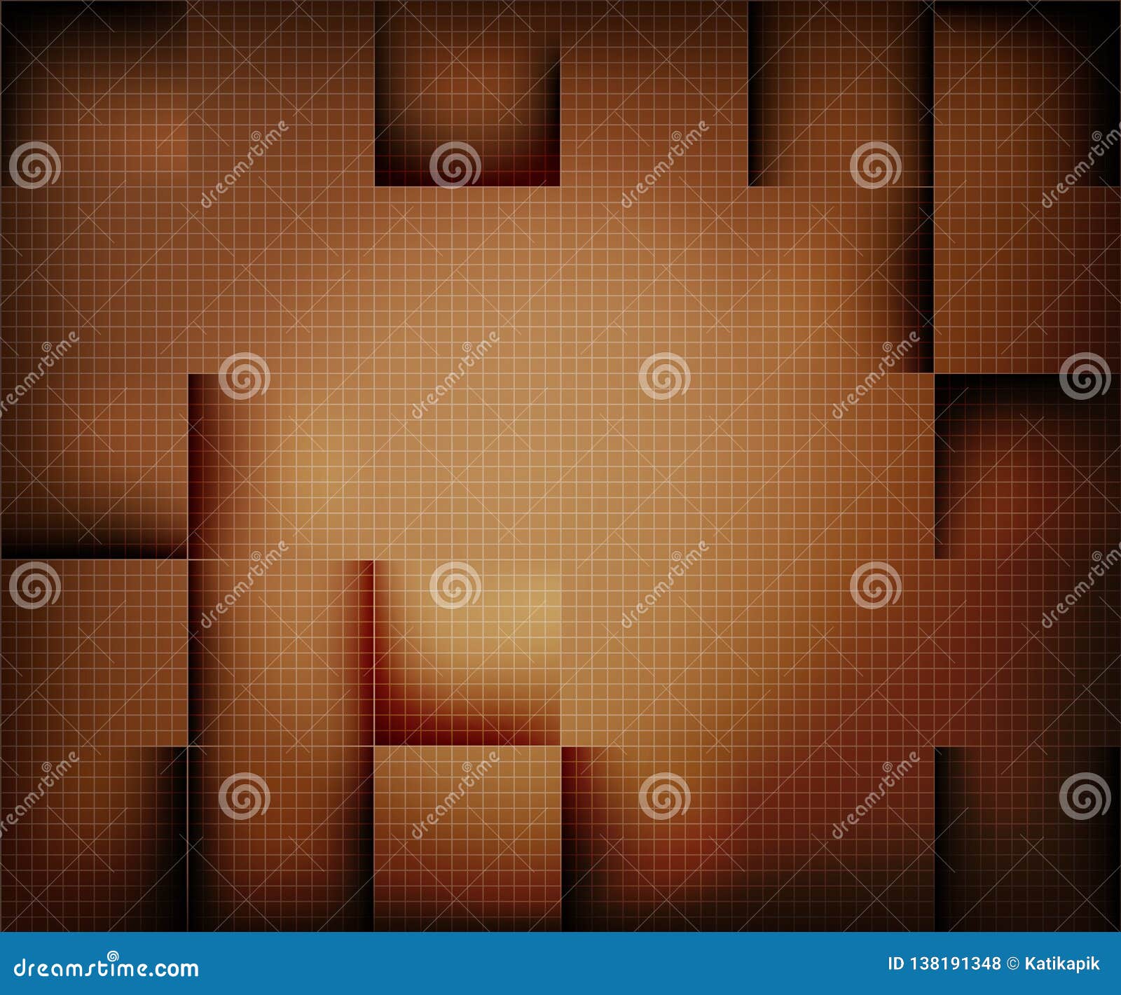 Abstract Technology Concept Background Brown with Square Stock Vector ...