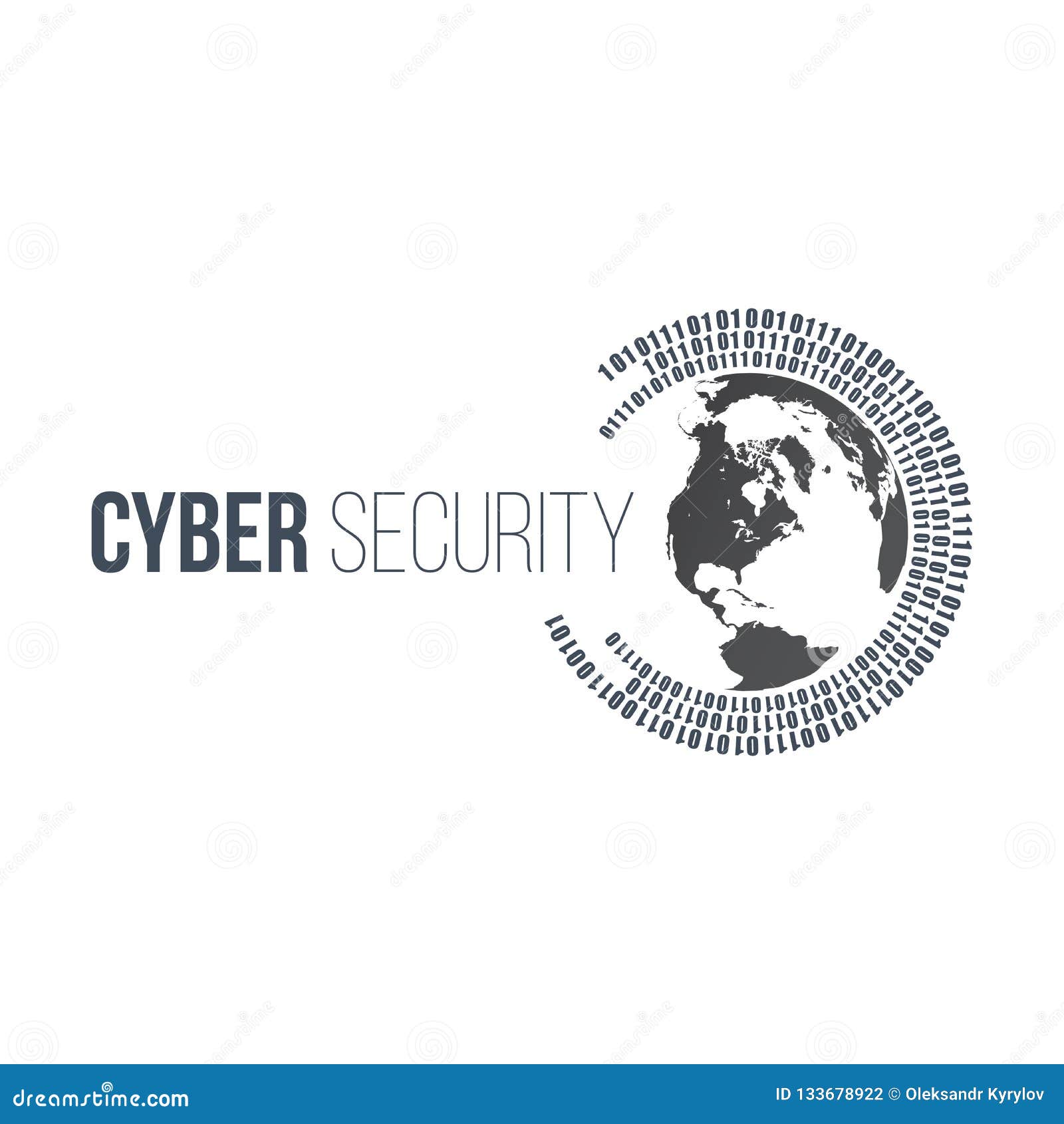 Abstract Technology Concept Cyber Security with Circle World and ...
