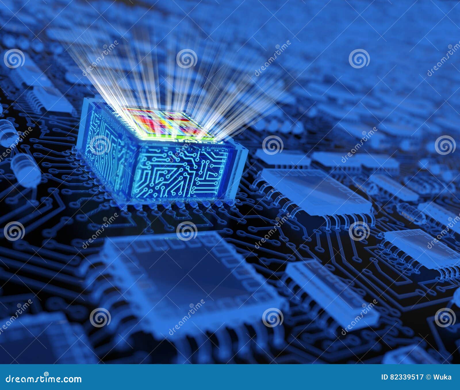 Abstract Technology Concept Stock Illustration - Illustration of ...