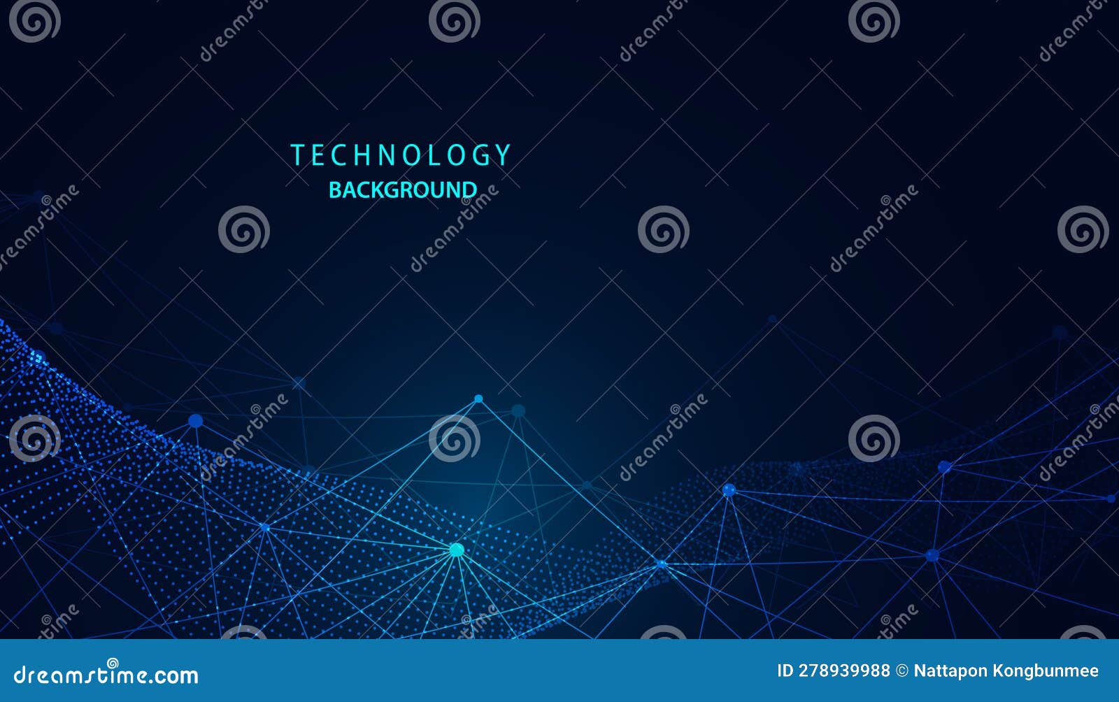 Abstract Technology Concept Digital Link on Hi Tech Blue Background ...