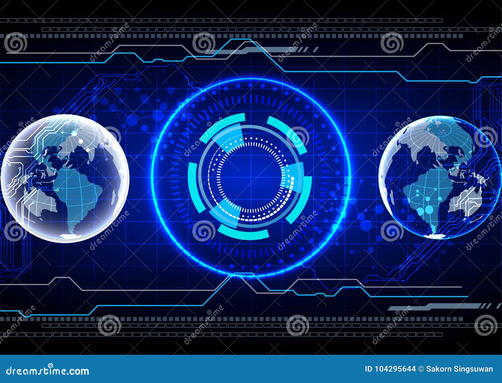 Abstract Globe Technology Concept. Illustration Design Stock Vector ...