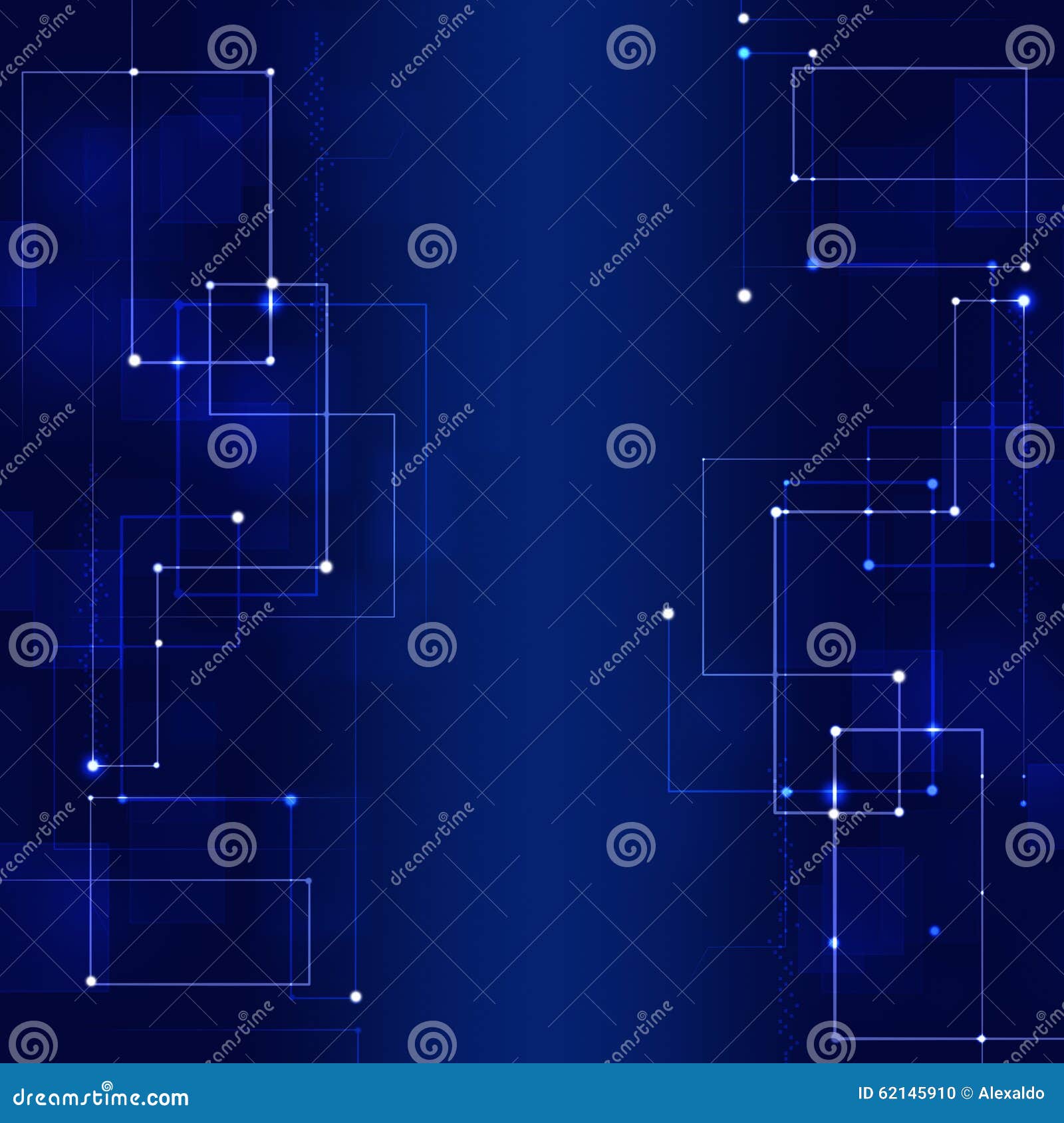 Abstract Technology Connections Blue Background Stock Illustration ...