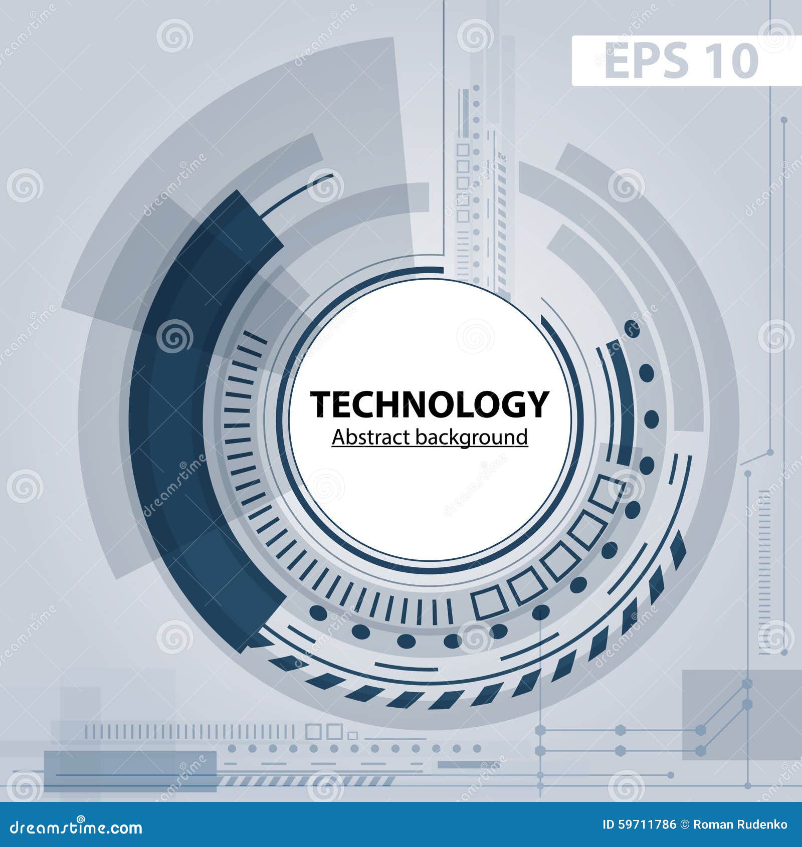 Abstract Technology Contour Object. Light Futuristic Concept, Di Stock ...