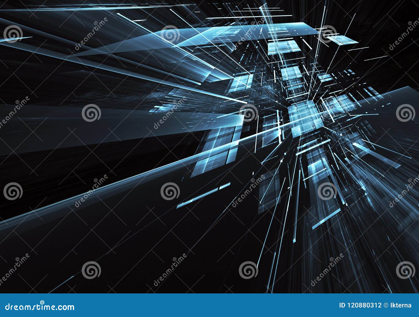 Abstract Technology 3D Illustration Stock Illustration - Illustration ...