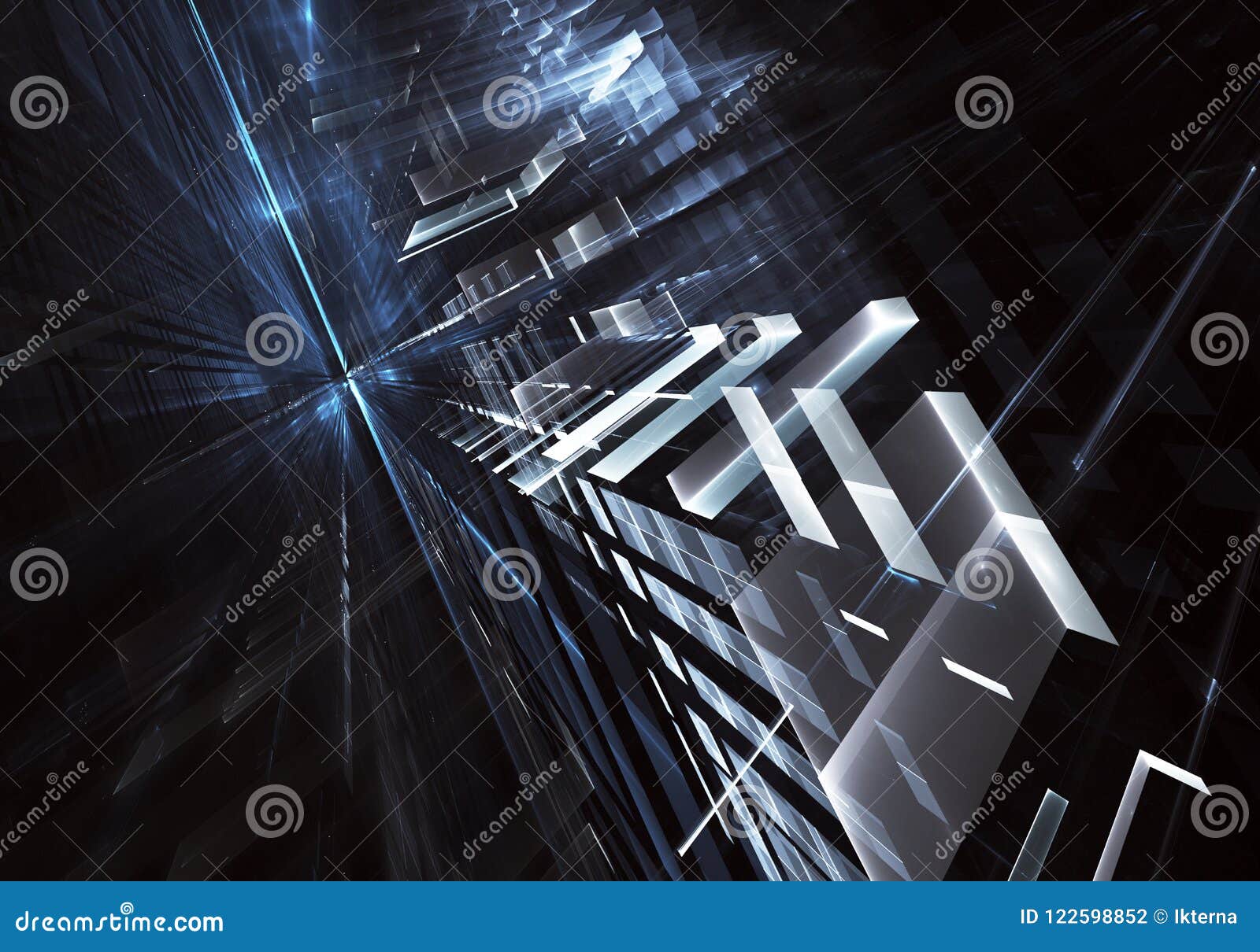 Abstract Technology 3D Illustration Stock Illustration - Illustration ...